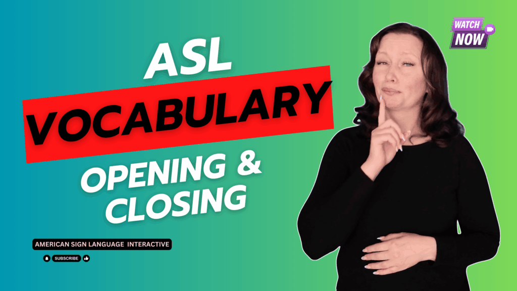 ASL Unit 13.4 TRUE+WAY | Openings and Closing ASL Storytelling ...